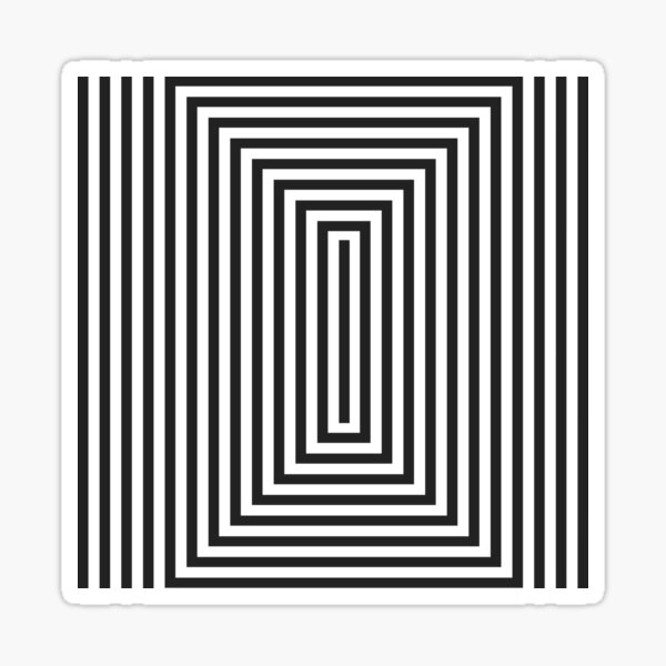 "Monogram letter "I" in Op Art style" Sticker for Sale by TrueType ...