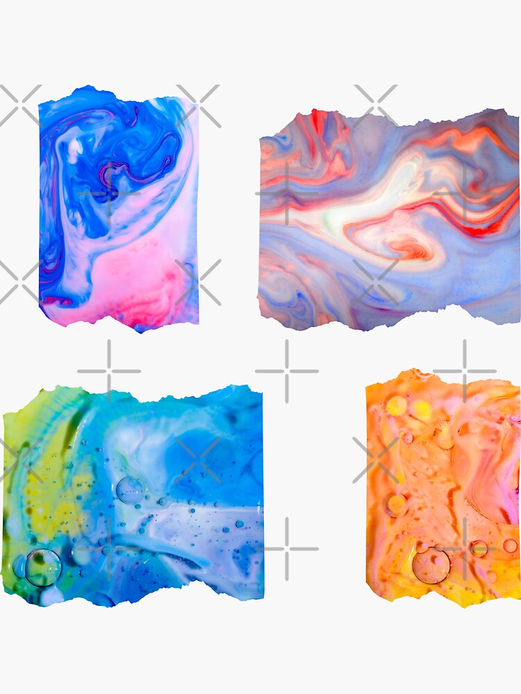 "Watercolor abstract shape texture sticker pack " Sticker by ...