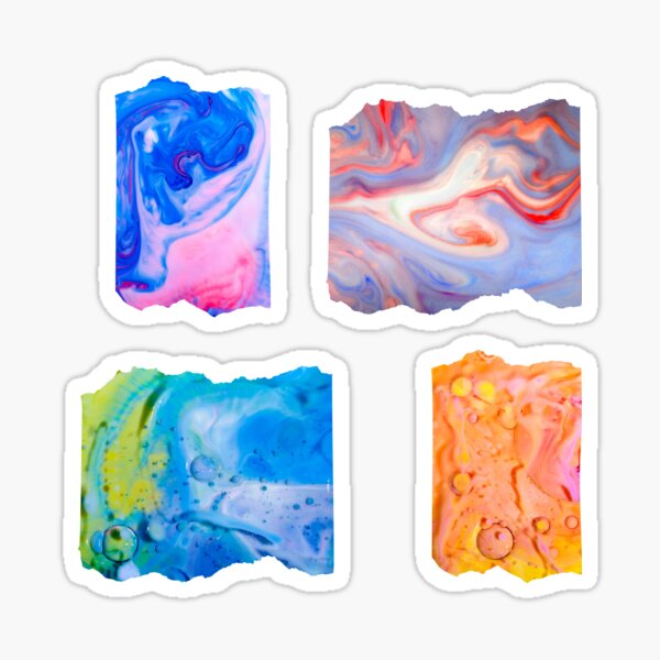 "Watercolor abstract shape texture sticker pack " Sticker by ...