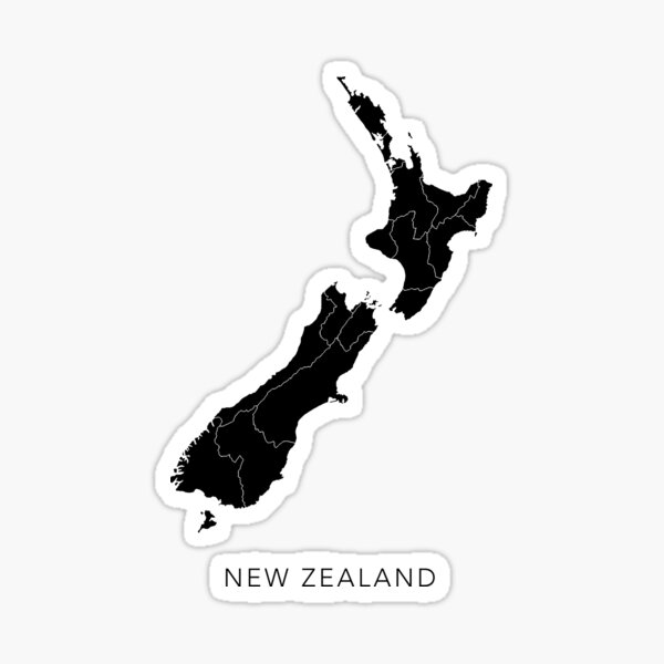 "Map of New Zealand" Sticker for Sale by By-Danni-Marie | Redbubble
