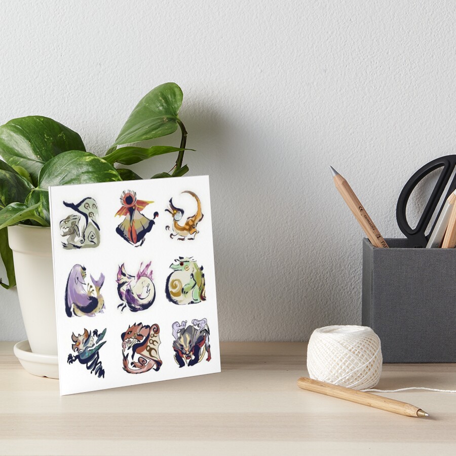 "Monster Hunter Rise Icons" Art Board Print by JarlBontime | Redbubble