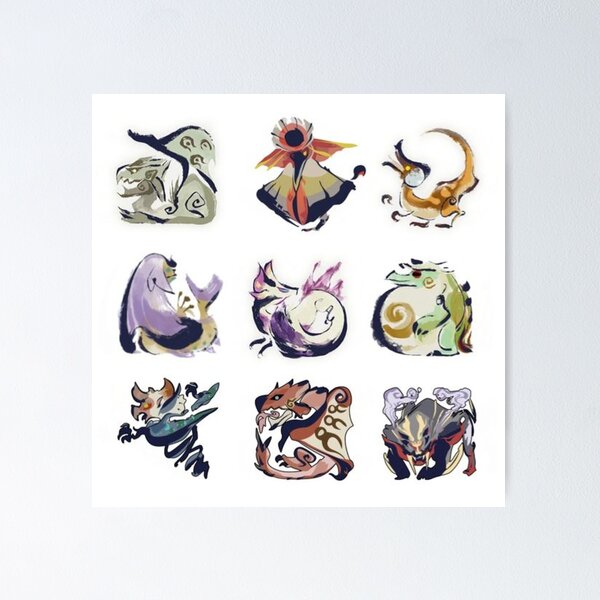 "Monster Hunter Rise Icons" Poster by JarlBontime | Redbubble