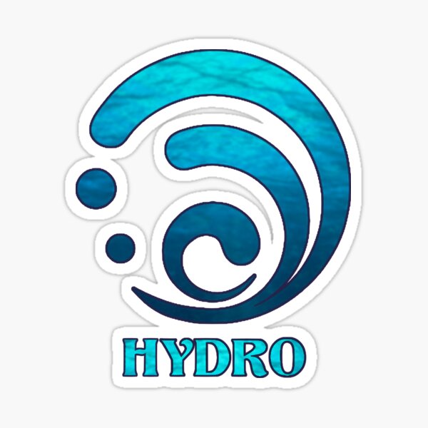 "Genshin Impact Hydro Element" Sticker for Sale by BBMarioni | Redbubble