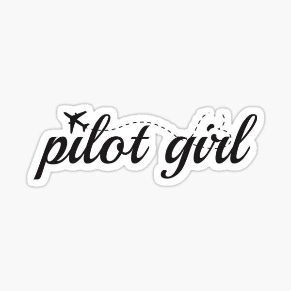 "Women Pilot | Girl Pilot | Female Pilots" Sticker by 28Ndesigns ...