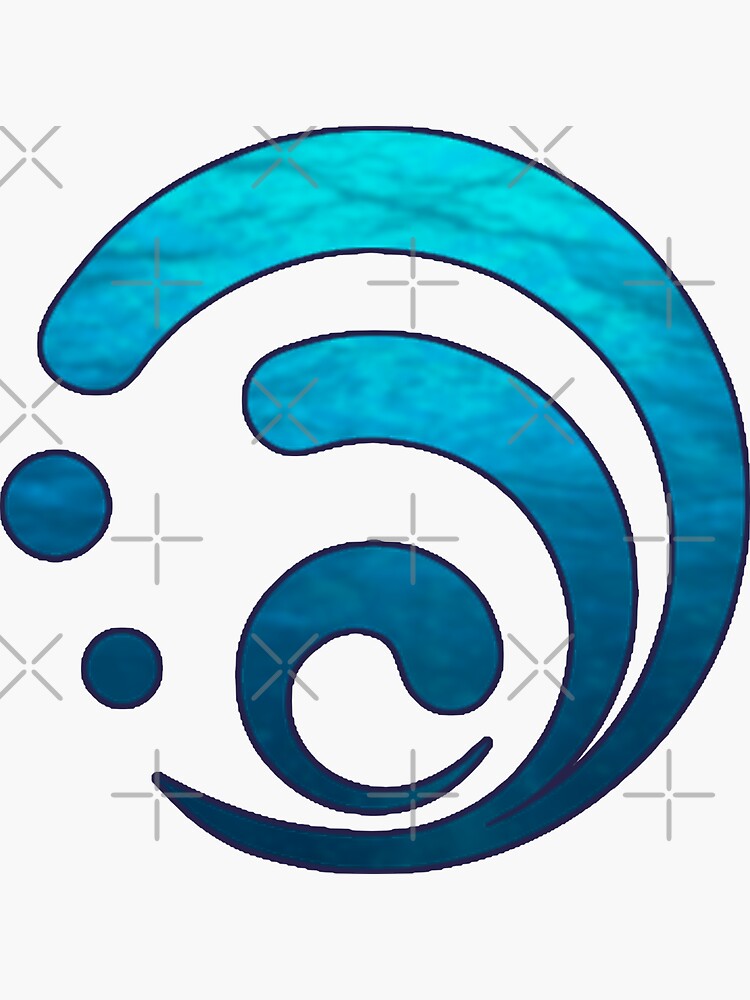 "Genshin Impact Hydro Element (No text) | Hydro Stickers" Sticker by ...