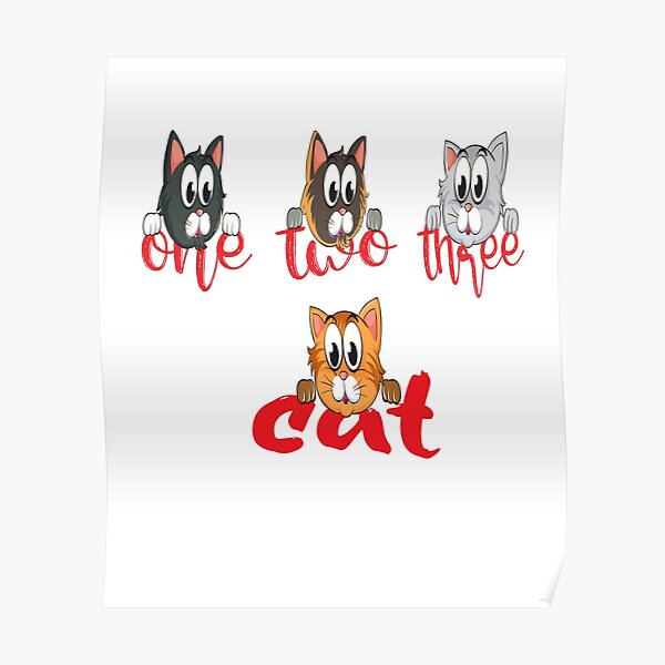 "one two three cat fanny" Poster for Sale by midoshoy | Redbubble