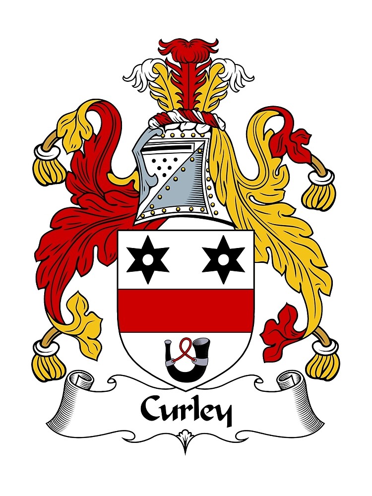 "Curley Coat of Arms / Curley Family Crest" Drawstring Bag for Sale by ...