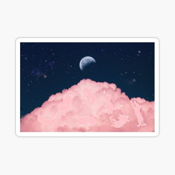 "Pink cloud" Sticker for Sale by Lenock | Redbubble