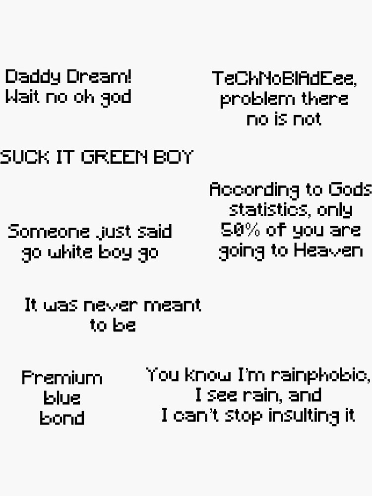 "MCYT Quotes 3" Sticker for Sale by Holly-plant | Redbubble