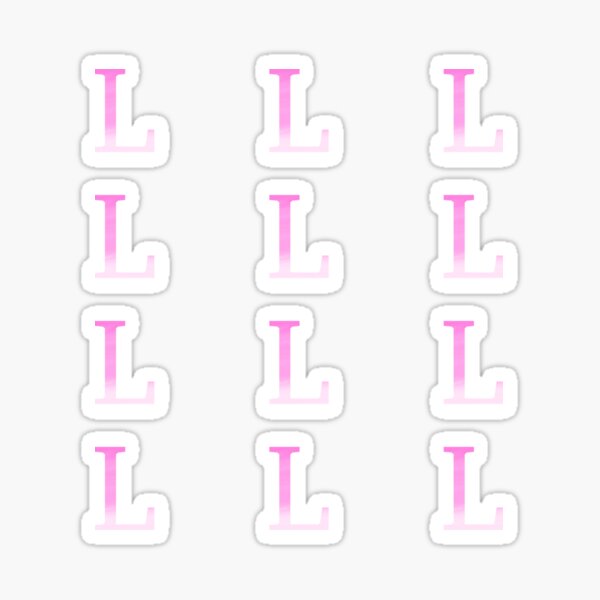 "Fading Pink Letter L Pack" Sticker for Sale by TheMonogramShop | Redbubble