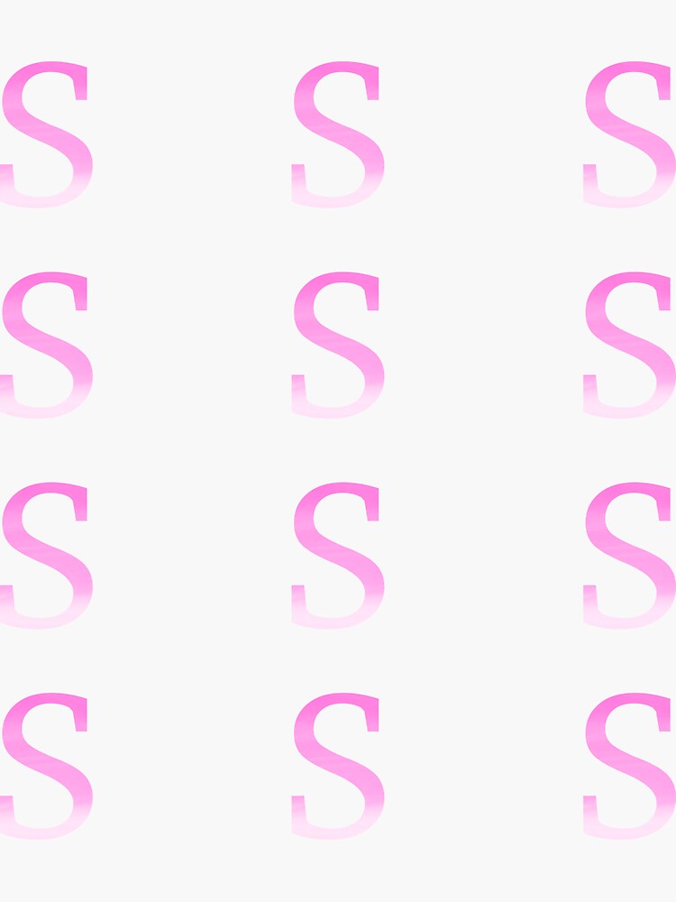 "Fading Pink Letter S Pack" Sticker for Sale by TheMonogramShop | Redbubble