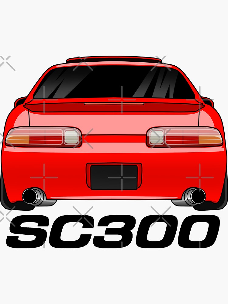 "SC300 / Soarer (Red)" Sticker by JDMGalaxy | Redbubble