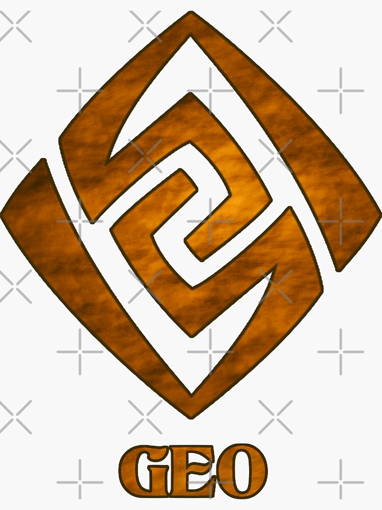 "Genshin Impact Geo Element" Sticker by BBMarioni | Redbubble