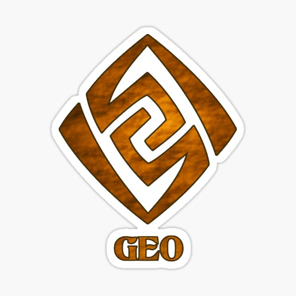 "Genshin Impact Geo Element" Sticker by BBMarioni | Redbubble