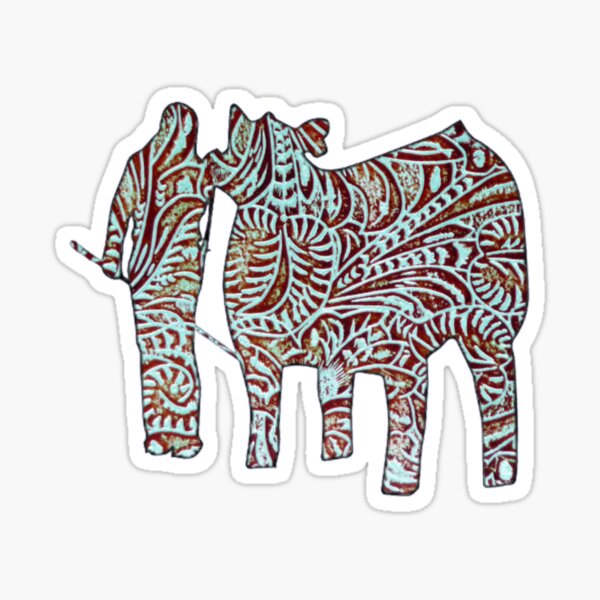 "Show steer western" Sticker for Sale by mclaurin612 | Redbubble