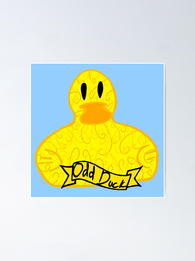 "Odd Duck Yellow Rubber Ducky" Poster by TorsDraws | Redbubble