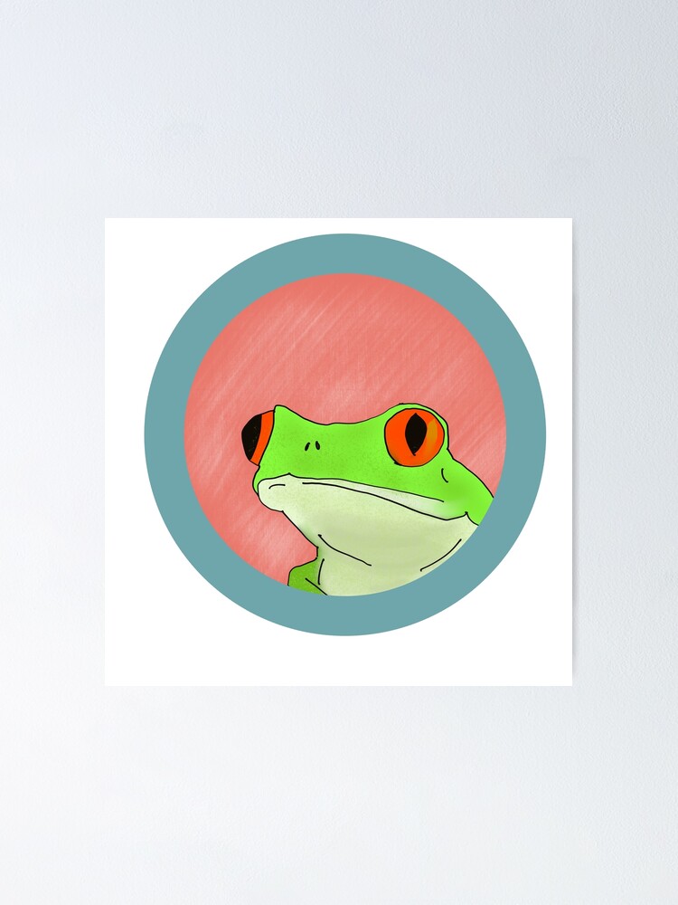 "Nonchalant Frog" Poster for Sale by rimianika | Redbubble