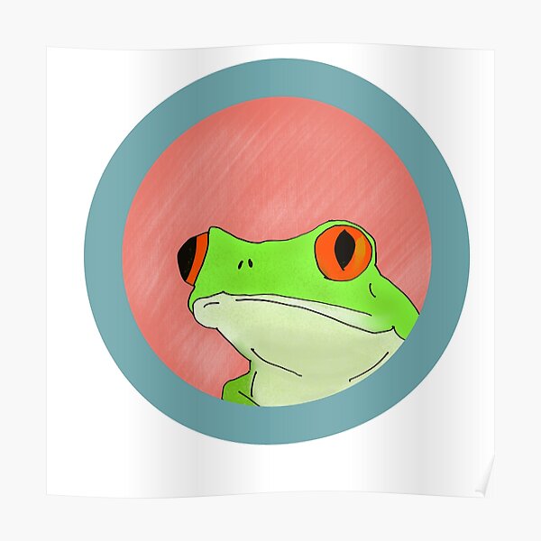 "Nonchalant Frog" Poster for Sale by rimianika | Redbubble