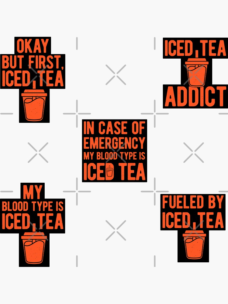 "Pack Funny Iced Tea" Sticker by artworkbyrihen | Redbubble