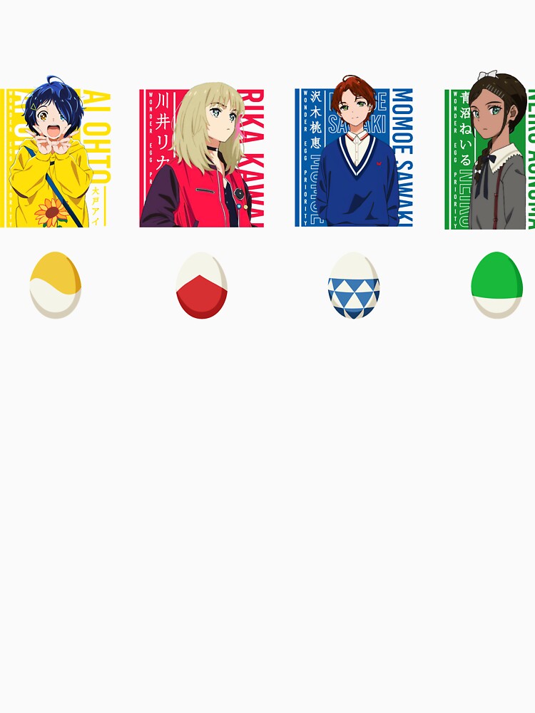 "Wonder egg priority ai, rika, momoe, and neiru" T-shirt for Sale by ...