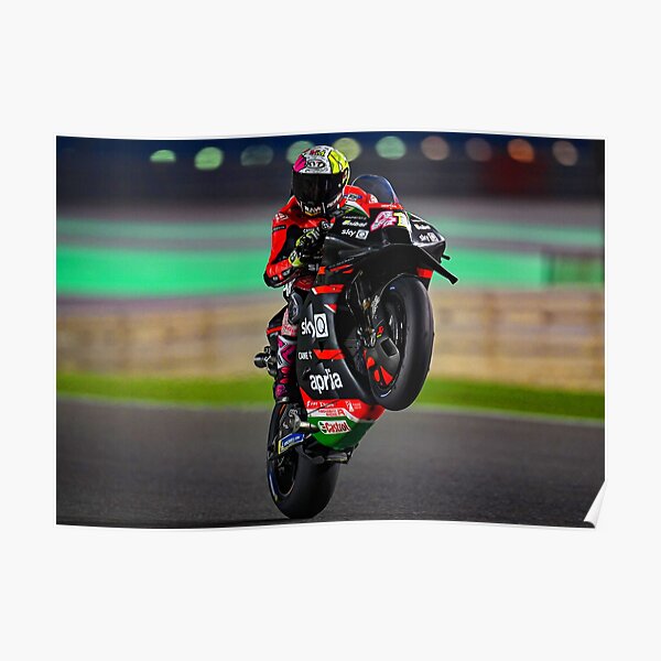 "Aleix Espargaró making a wheelie" Poster for Sale by Therod | Redbubble