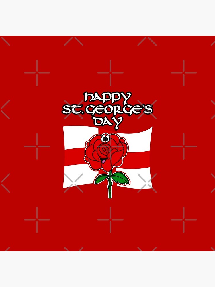 "Happy St. George's Day Rose England English Flag" Pin for Sale by ...