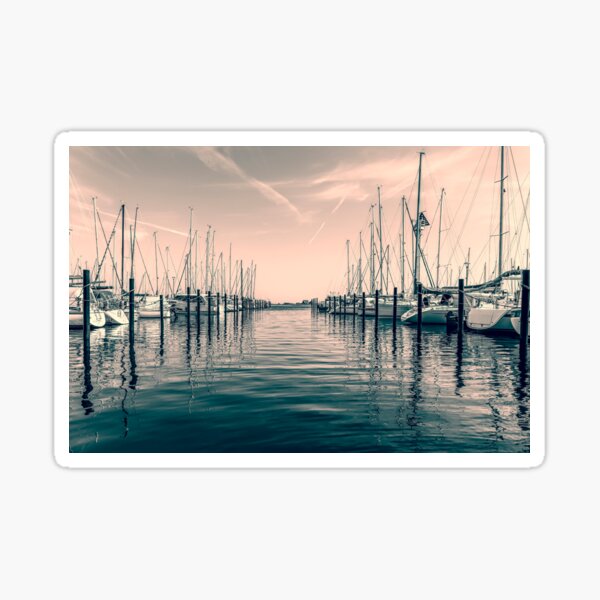 "Sailing ships in the harbor" Sticker by OE993 | Redbubble
