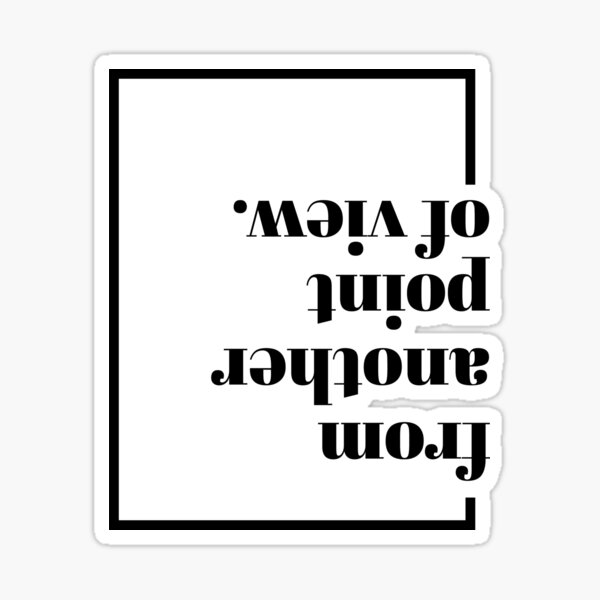 "From Another Point Of View" Sticker for Sale by ShaykhUmer | Redbubble