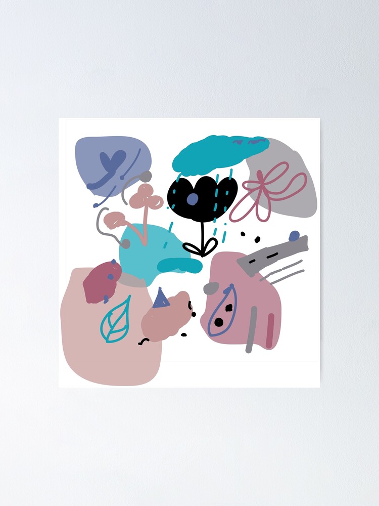 "abstract art raining " Poster by ikigaidesign123 | Redbubble