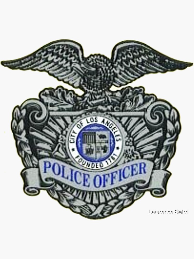 "LAPD Helmet Emblem " Sticker for Sale by lawrencebaird | Redbubble