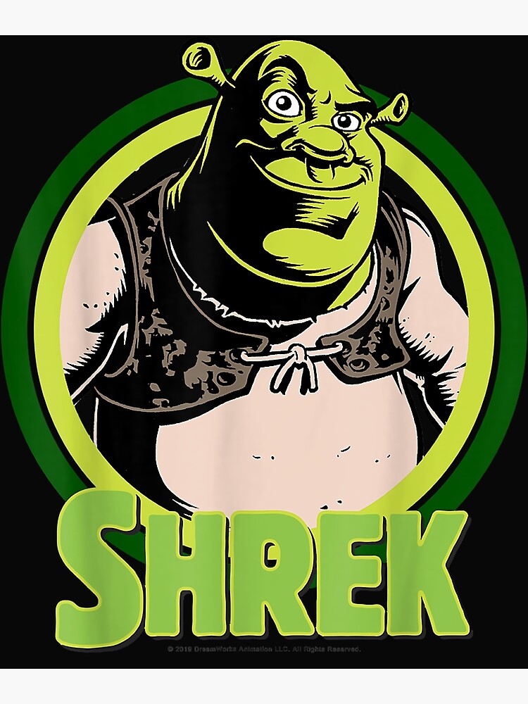 Lámina fotográfica «Logotipo de retrato de dibujos animados de Shrek en ...