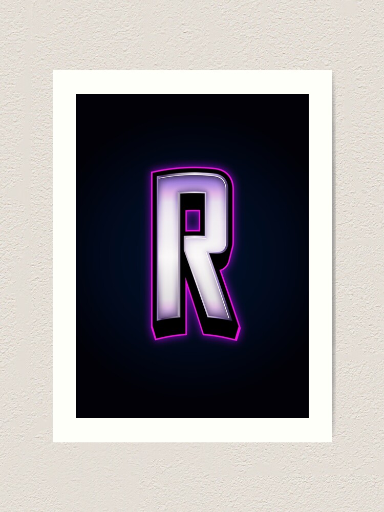 "Letter R | Modern esports text effects with purple light design" Art ...