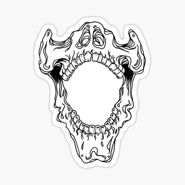 "skull face" Sticker by itsanies | Redbubble