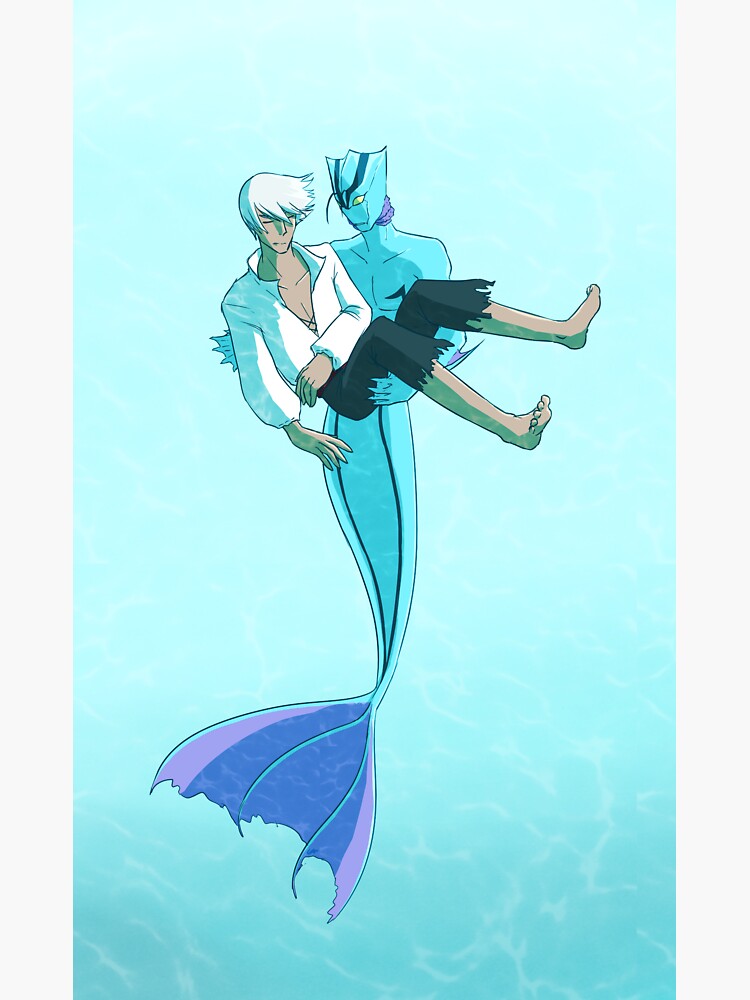 "The Little Merman" Sticker for Sale by chelz | Redbubble