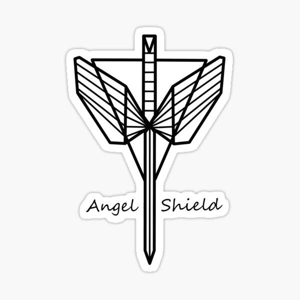 "Angel Shield Will Protect Me" Sticker by K0Pierdzioch | Redbubble