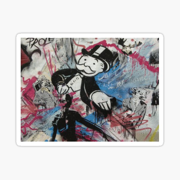 "graffiti - Monopoly man" Sticker by lakazdi | Redbubble