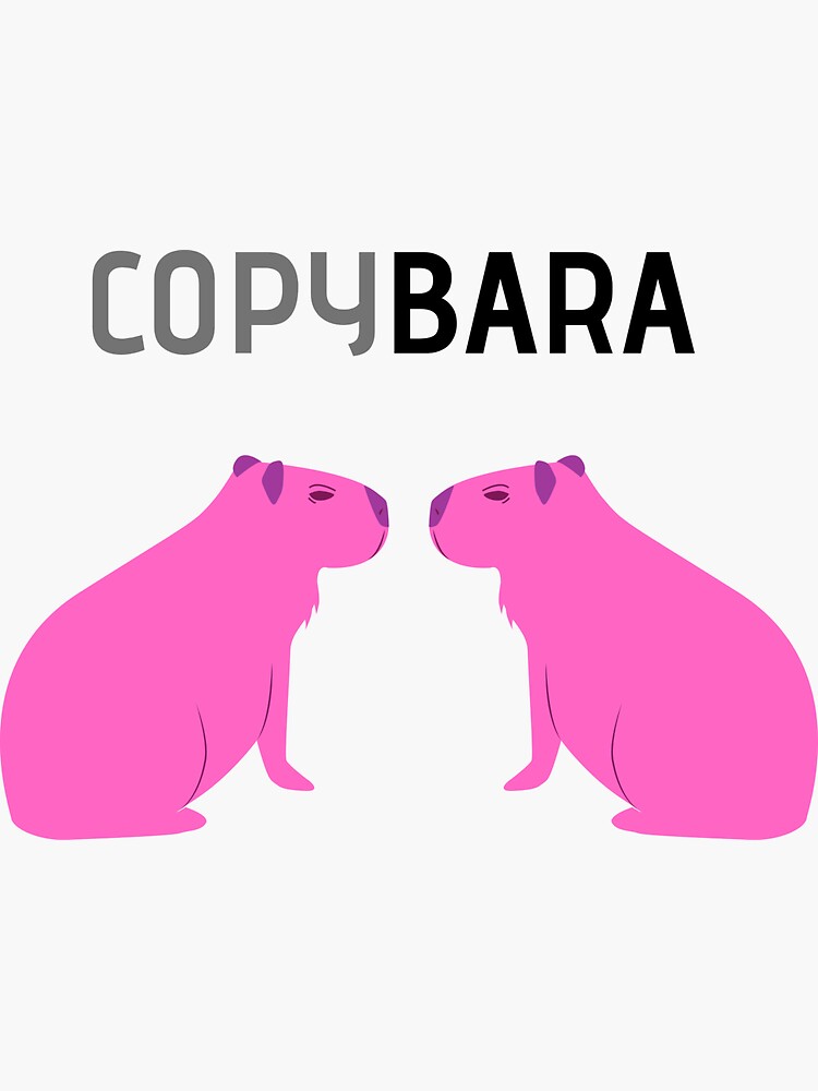 "Copybara - capybara pun design" Sticker by YummyPomelo | Redbubble