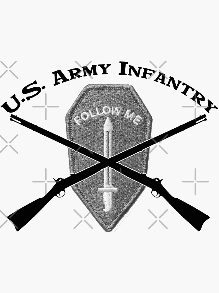 "U.S. Infantry - Follow Me" Sticker for Sale by Buckwhite | Redbubble