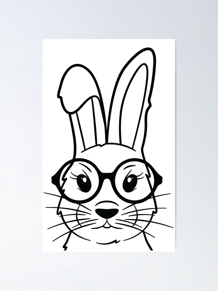 "Bunny with eyeglasses, Rabbit with glasses, Hare with round glasses ...
