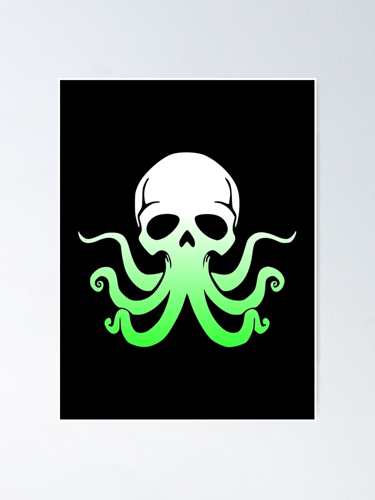 "Cthulhu Skull - Cthulhu Skull Design - HP Lovecraft " Poster for Sale ...