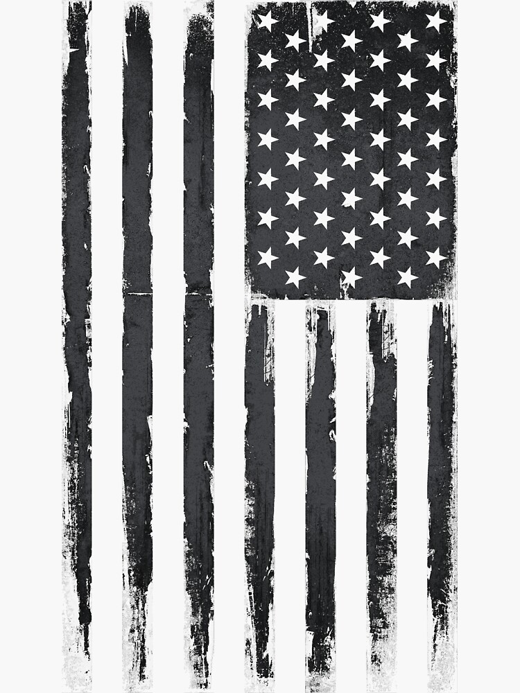 "Gray American flag" Sticker for Sale by AlexGolyakov | Redbubble
