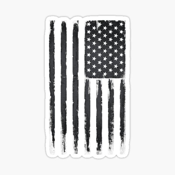"Gray American flag" Sticker for Sale by AlexGolyakov | Redbubble