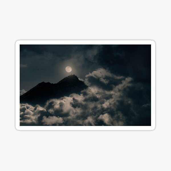 "Moon Over LĒ‘AHI a.k.a Diamond Head" Sticker by alex4444 | Redbubble