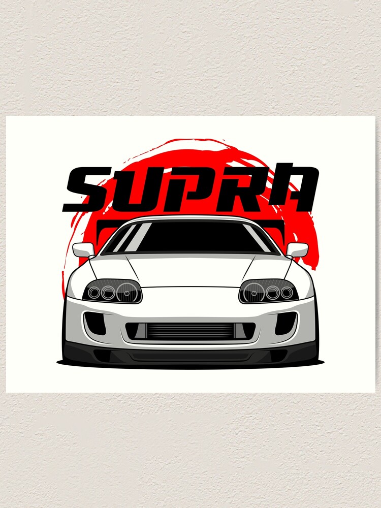 "JDM White Supra" Art Print by goldentuners | Redbubble