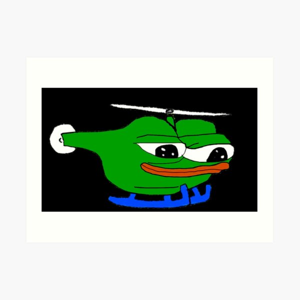 "Rare Helicopter Pepe" Art Print for Sale by Slav-Art | Redbubble