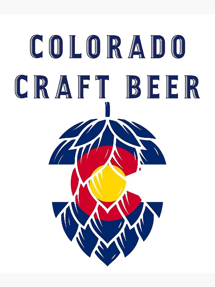 Lámina fotográfica «Bandera del estado de Colorado Bebida Cerveza ...