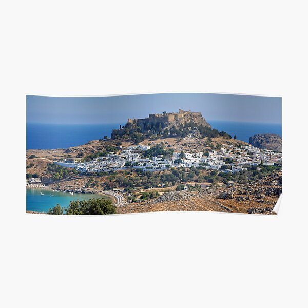 "Lindos Acropolis" Poster by tomg | Redbubble