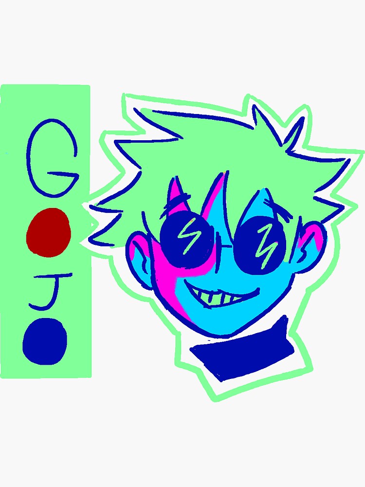 "gojo colorful " Sticker by Standarduser | Redbubble