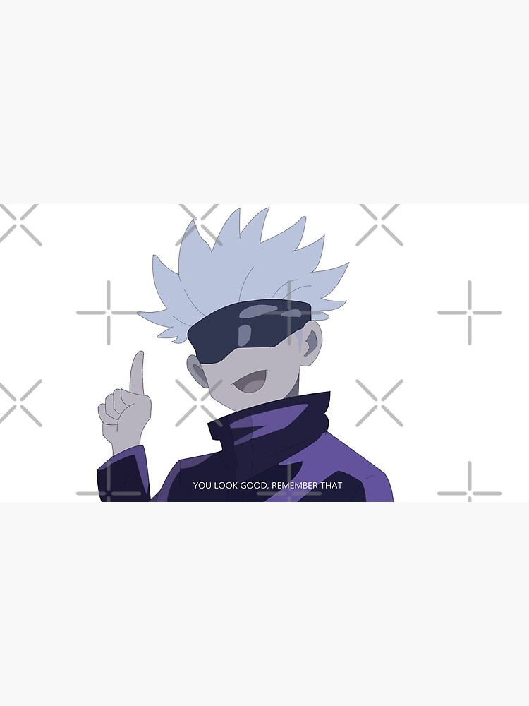 "satoru gojo you look good jujutsu kaisen peeker" Art Print by ...