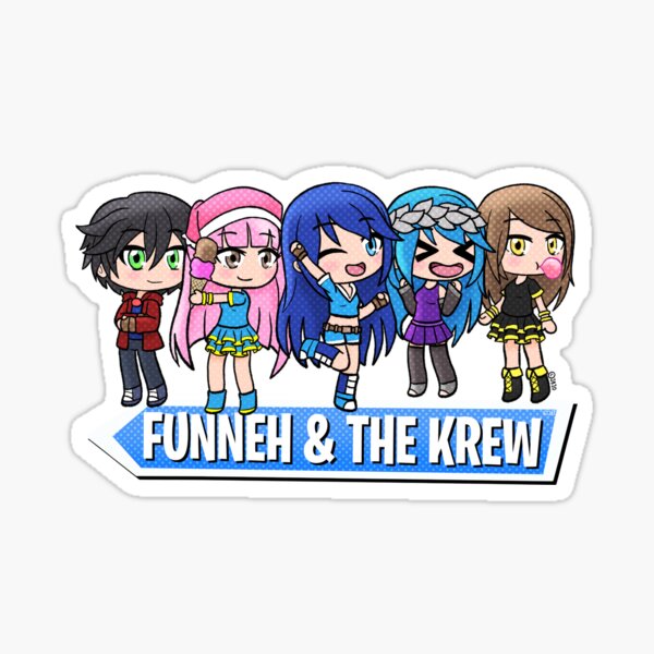 "Krew Gacha Style with Logo" Sticker for Sale by FunnehGacha | Redbubble